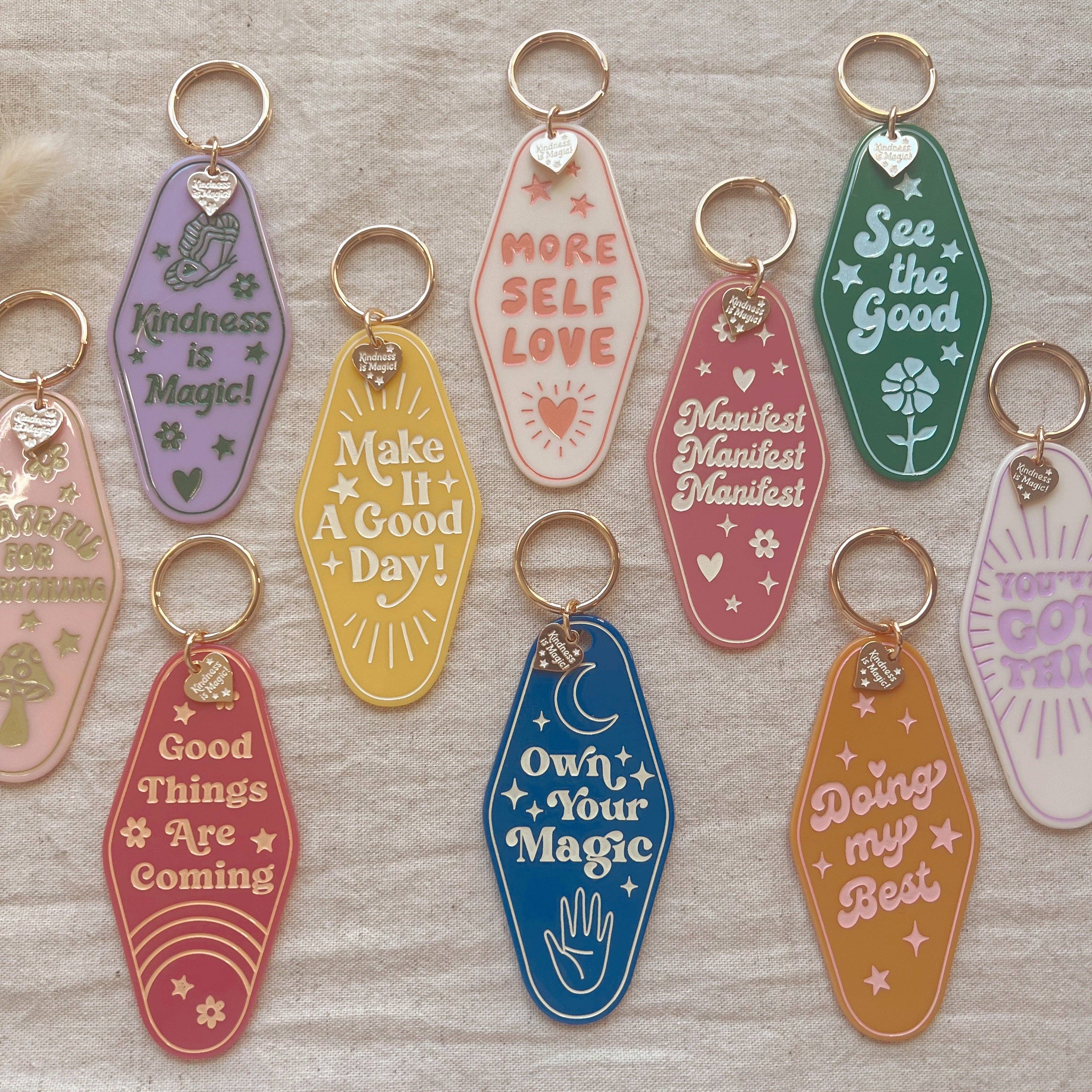 Buy Inspirational Motel Keychains - All Quotes by Kindness is Magic ...