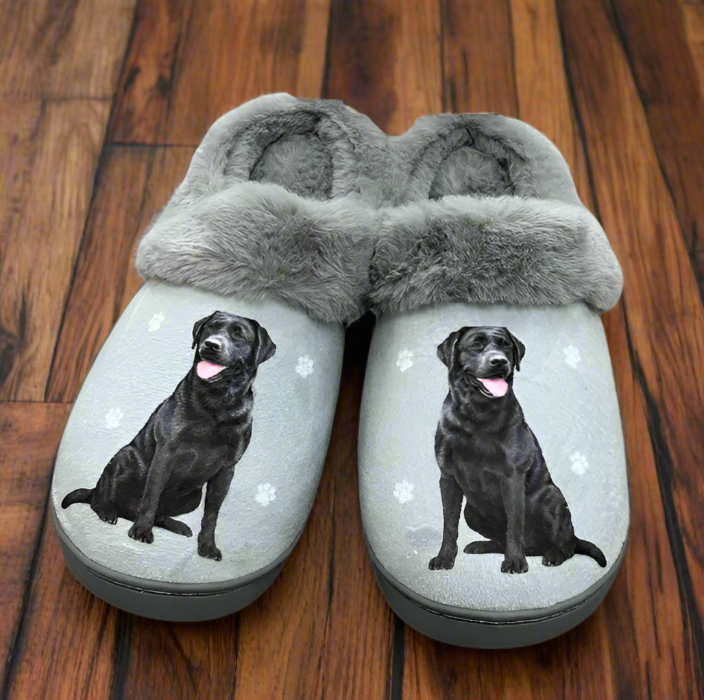 Buy Labrador Black Snuggs Slippers by E&S Pets – Pat's Monograms