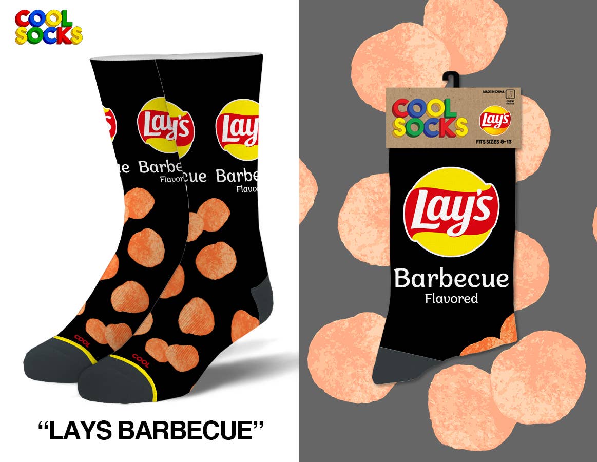 Buy Lays BBQ - Mens Crew Folded by Cool Socks – Pat's Monograms