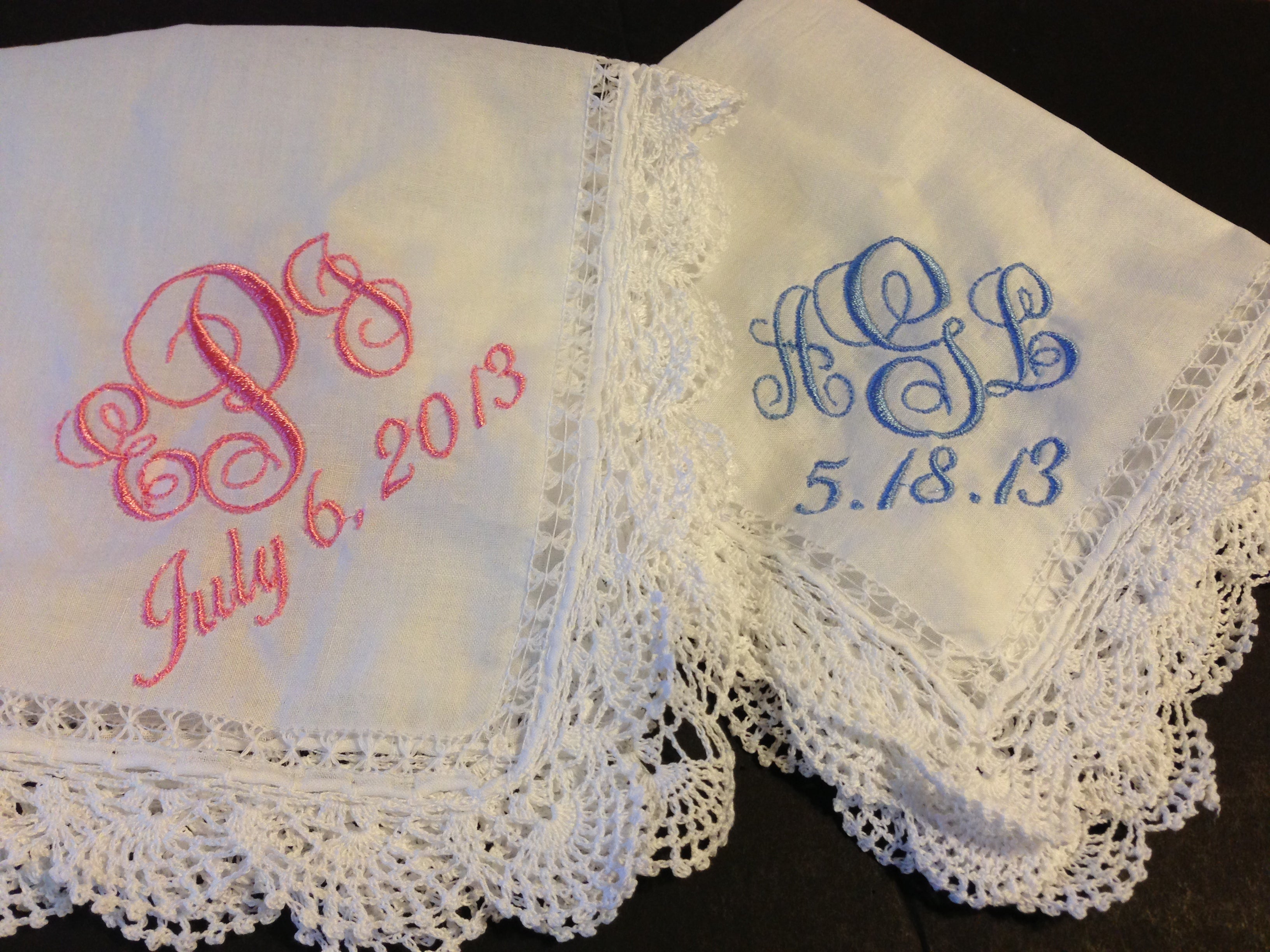 Buy Monogram Handkerchief by Pat's Monograms