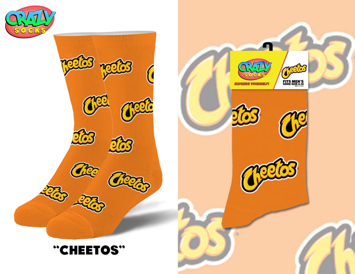 Buy Cheetos - Mens Crew Folded - Crazy Socks by Crazy Socks – Pat's ...